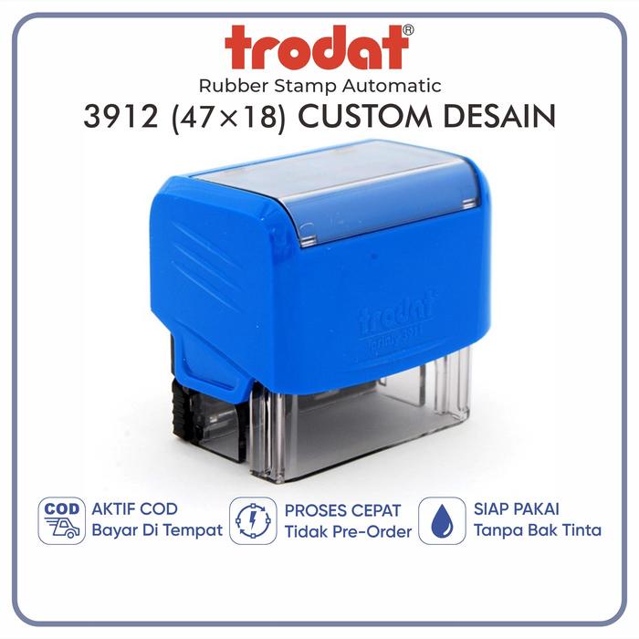 Jual Produk Viral Stempel Trodat Custom Desain Nama Toko / Instant Proses 3912 Uk 4718Mm Kantor ...
