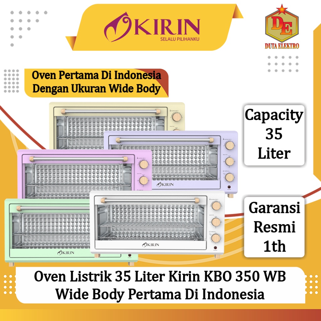 Jual Oven Listrik 35 Liter Kirin KBO 350 WB Wide Body Pertama Di Indonesia | Shopee Indonesia
