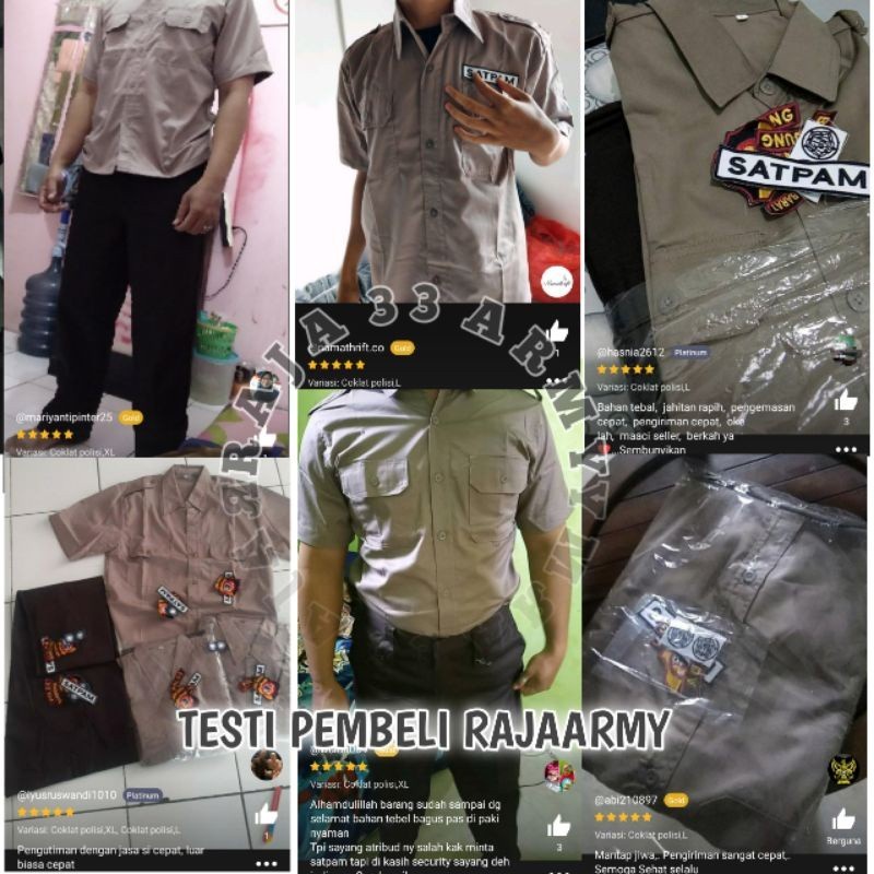 Jual Limited Seragam Pdh Security Satpam Coklat Baru + Atribut / Seragam Satpam / Baju Security ...