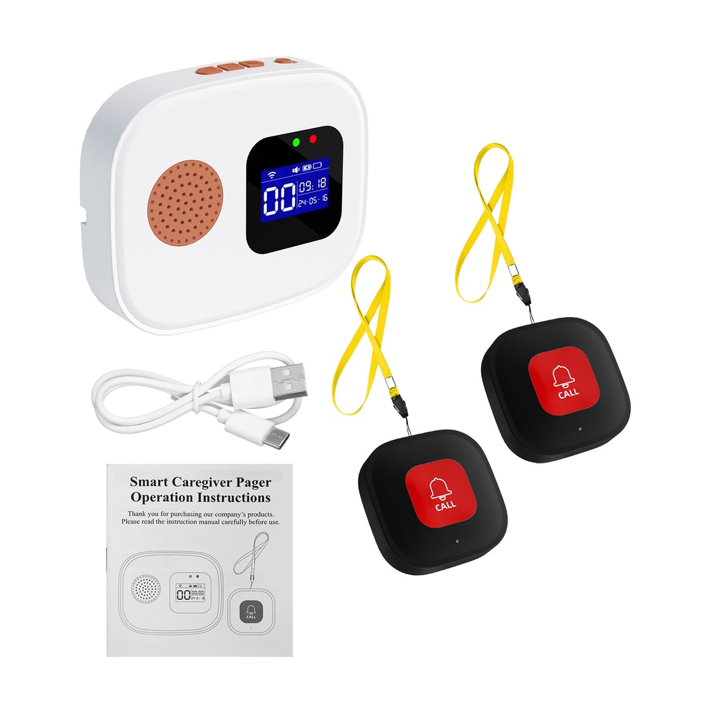 Jual SOS Caregiver Pager Call Button Call Bell Alert Buttons For ...