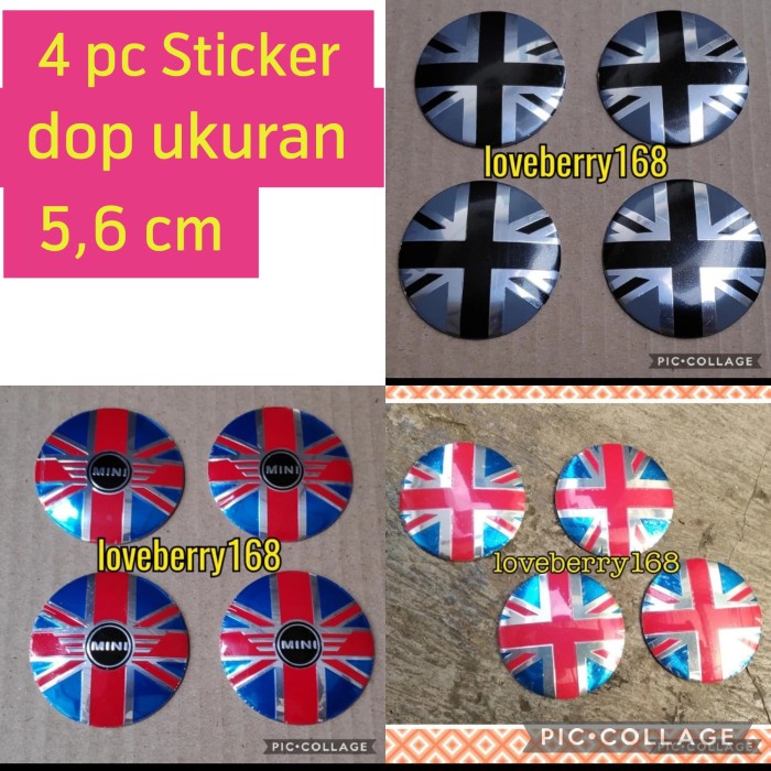 Jual Sticker Stiker Lapisan Tutup Dop Velg Mobil Logo Union Jack Hitam ...