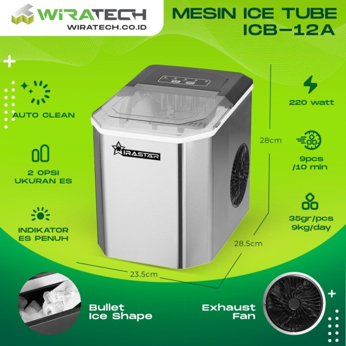 Jual Mesin Ice Cube ICB-12A - Mesin Es Batu Kristal Tube WIRASTAR | Shopee Indonesia
