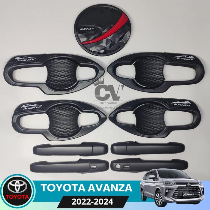 Jual terbaru !!! handle outer pintu tank cover avanza 2022 - 2023 smart keyles hitam ready ...