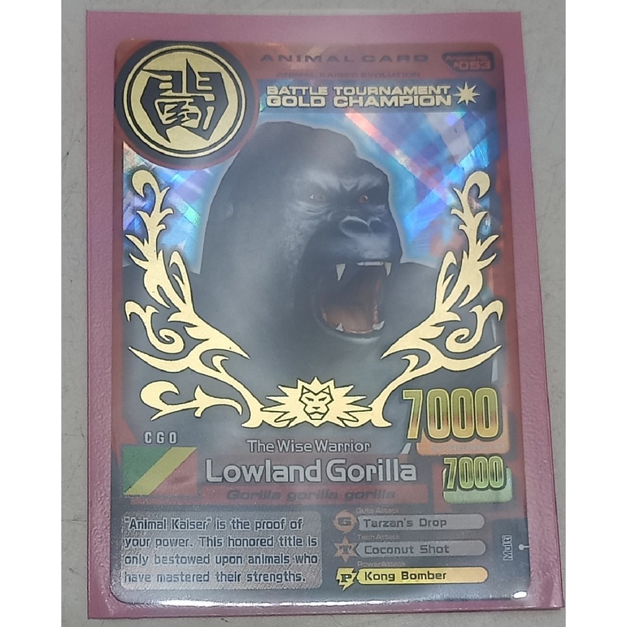 Jual animal kaiser battle tournament gold championship lowland gorilla tcg | Shopee Indonesia