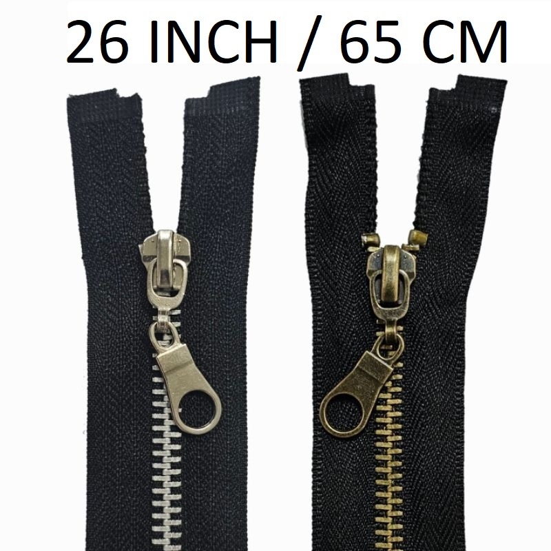 Jual Resleting Jaket Gigi Besi ATG/Nikel 26 inch/65 cm @5 Lusin Ritsleting Gigi Aluminium Metal ...