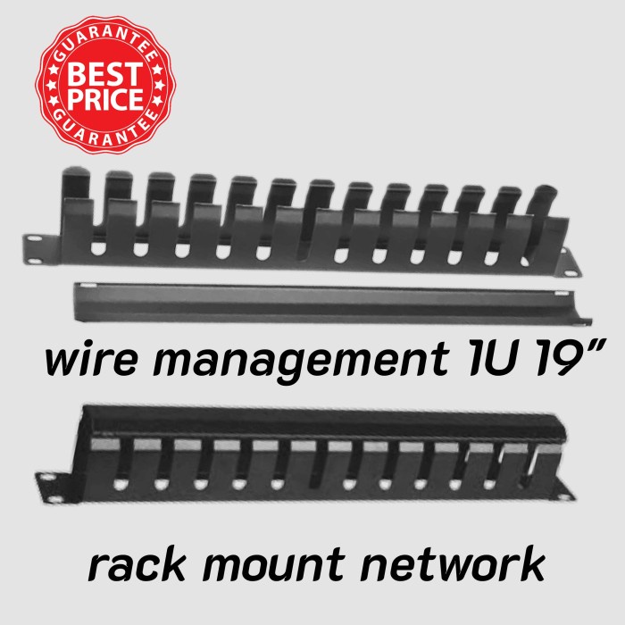 Jual Ready wire management 1u 19" rack mount server 19 inch network LAN ...