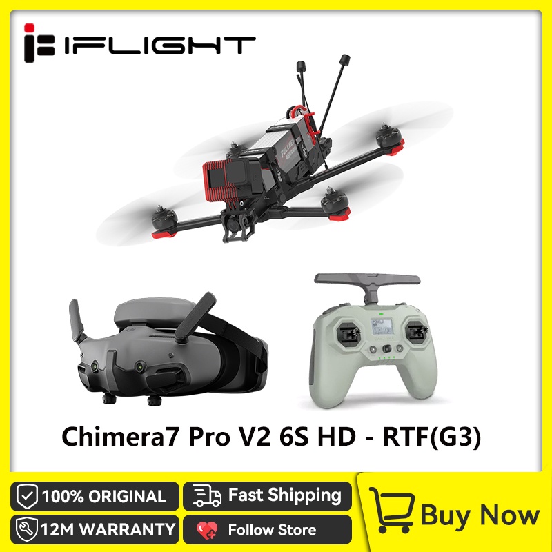 Jual iFlight Chimera7 Pro V2 HD 7.5inch 6S FPV BNF with DJI Goggles 3 ...