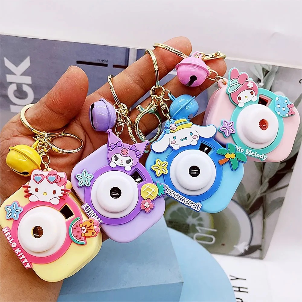 Jual Hello Kitty 5Cm Keychain Camera Projection Sanrio Figure Anime ...