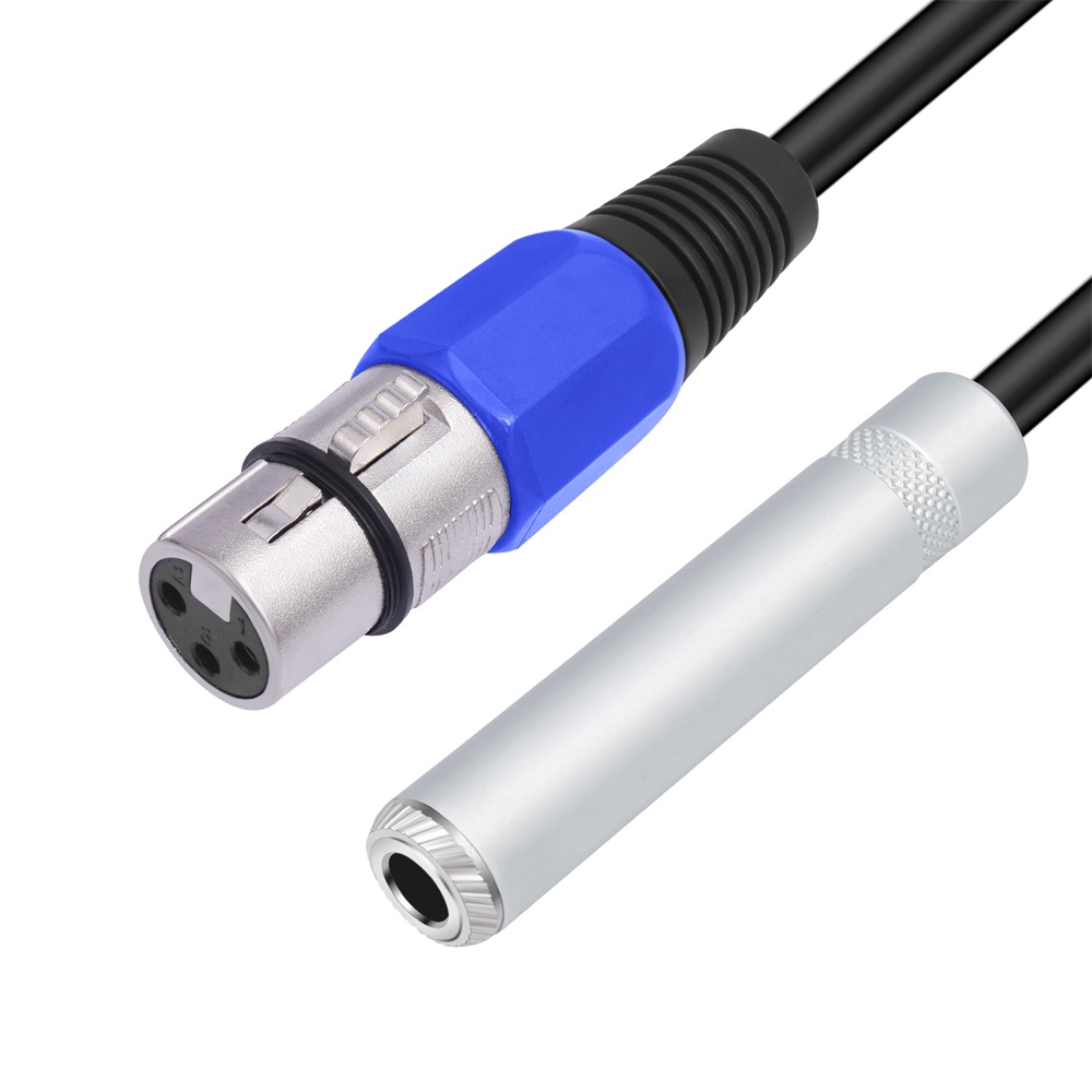 Jual Pin Plug 6.35Mm 1/4 Inch Trs To Xlr Male To Female Cable 3 Pin ...