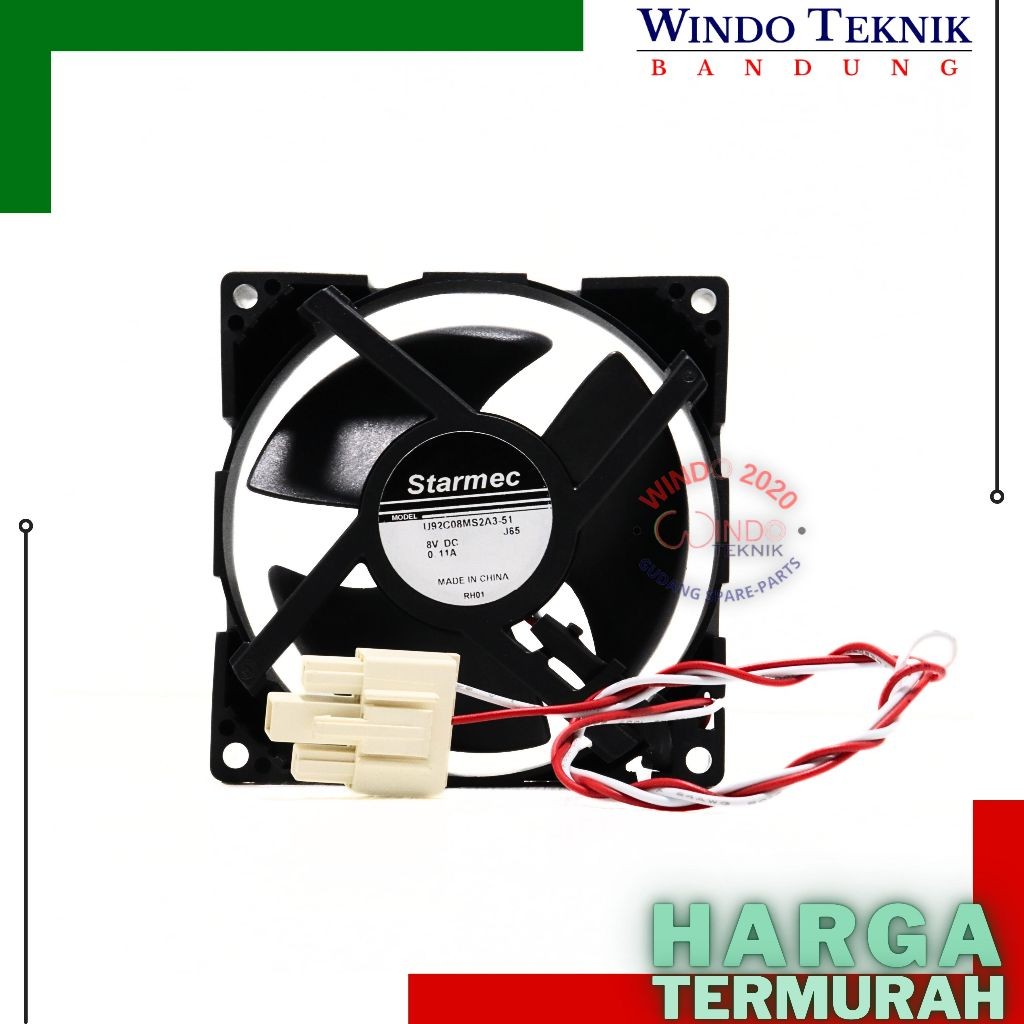 Jual IK! FAN KOTAK SANYO INVENTER DC 8V 9X9 NIDEC MOTOR FAN KULKAS DC ...