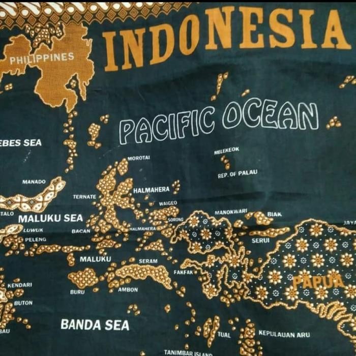 Jual peta batik Indonesia - sogan map , oleh-oleh khas indonesia gift ...