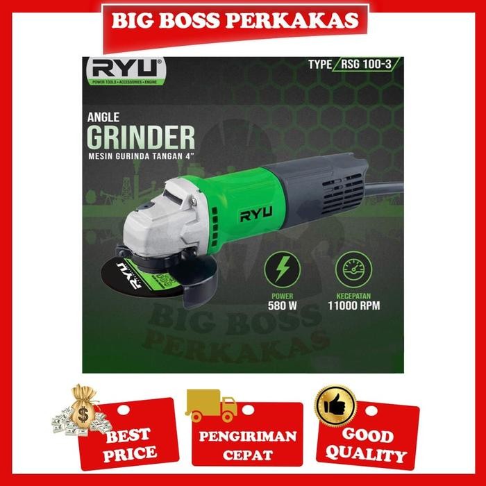 Jual Tekiro RYU Grinder Mesin Gurinda Gerinda Tangan 4" Slepan RSG 100-3 | Shopee Indonesia