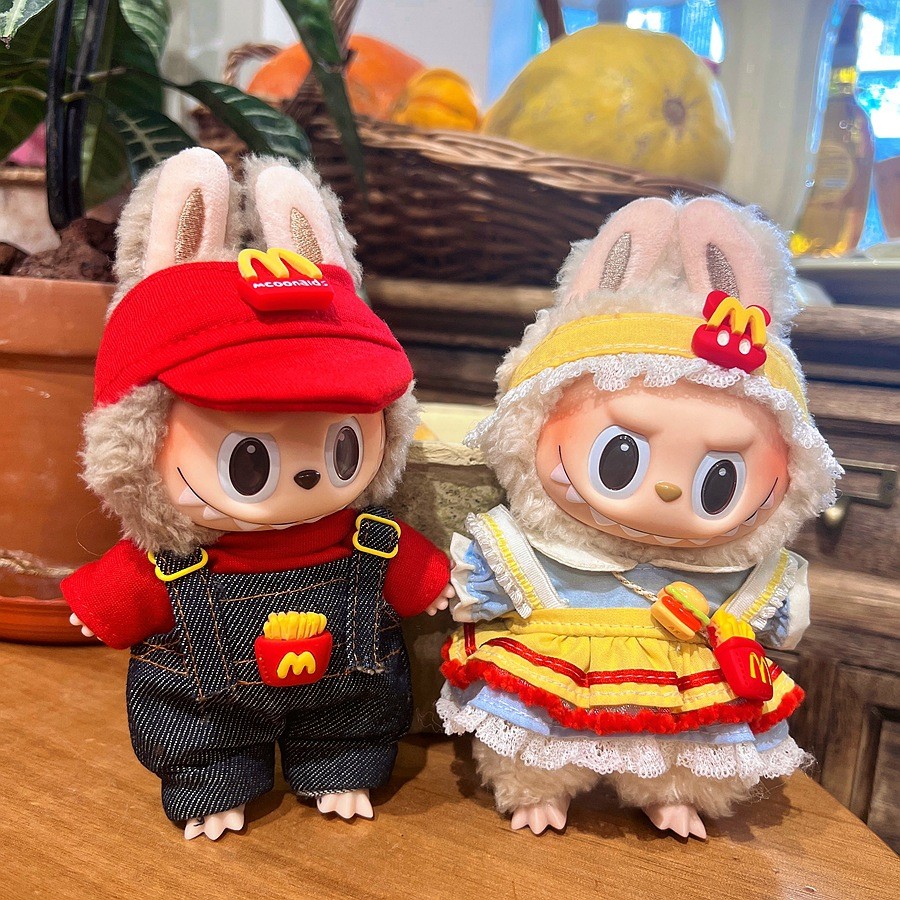 Jual Doll Clothes For 17Cm Labubu Clothes Accessories Mini Plush Doll ...