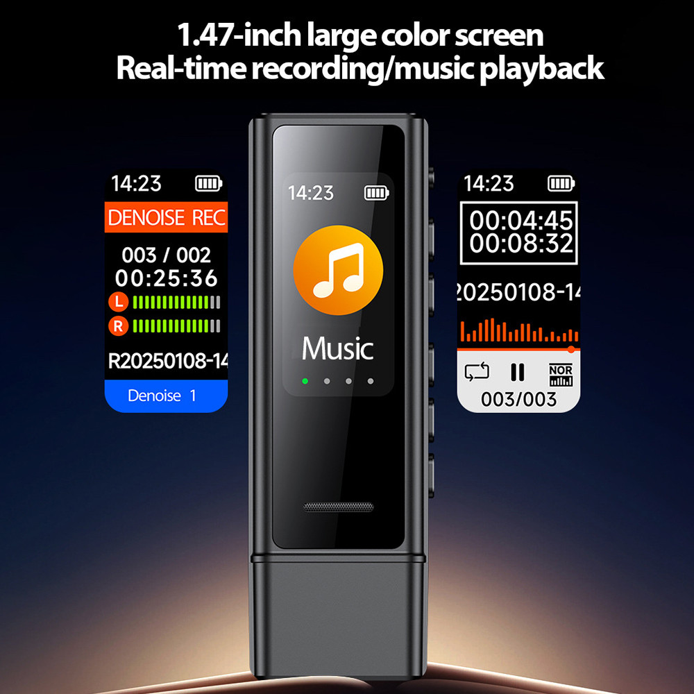 Jual Voice Activated Recorder with Back Clip Noise Cancellation Digital ...