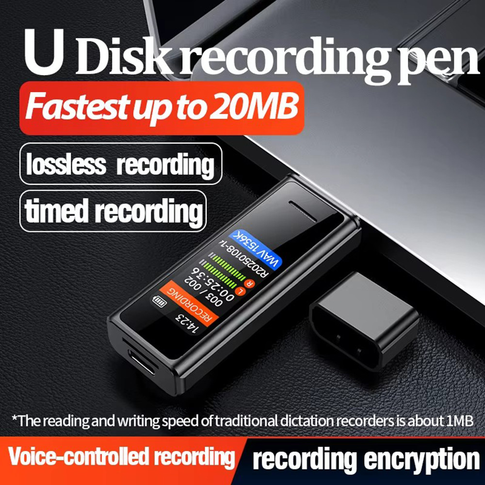 Jual Voice Activated Recorder with Back Clip Noise Cancellation Digital ...