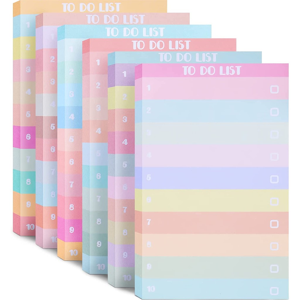 Jual 50 Sheets To Do List Sticky Notes Multicolors Lined Sticky Notes ...