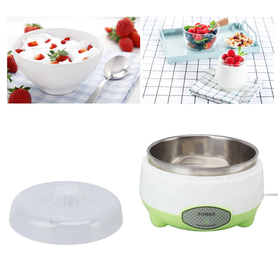 Jual 110V/220V Yogurt Maker Machine Stainless Steel Container Yogurt ...
