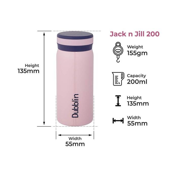 Jual ID THERMOS DUBBLIN MINI 200 ML BOTOL DUBBLIN JACK & JILL VACUUM ...