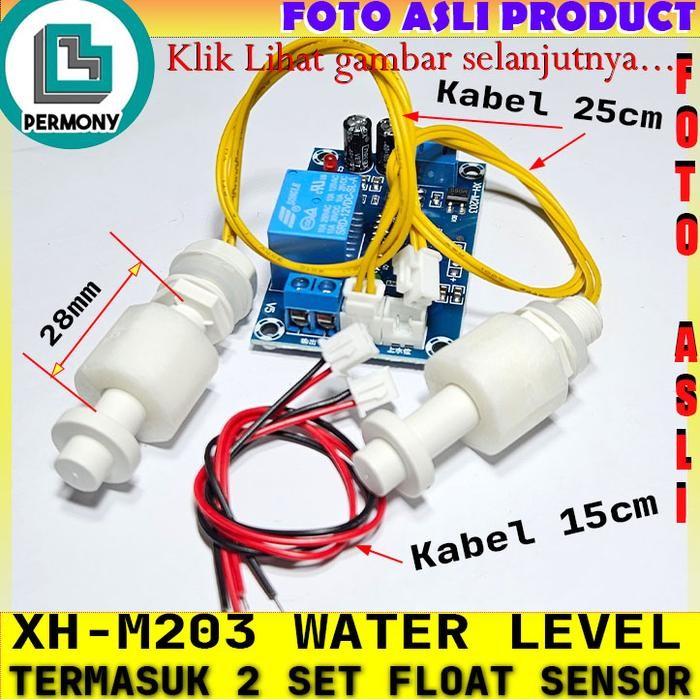 Jual Water Level Switch Control Sensor Air Otomatis Xh-M203+2 Sensor ...