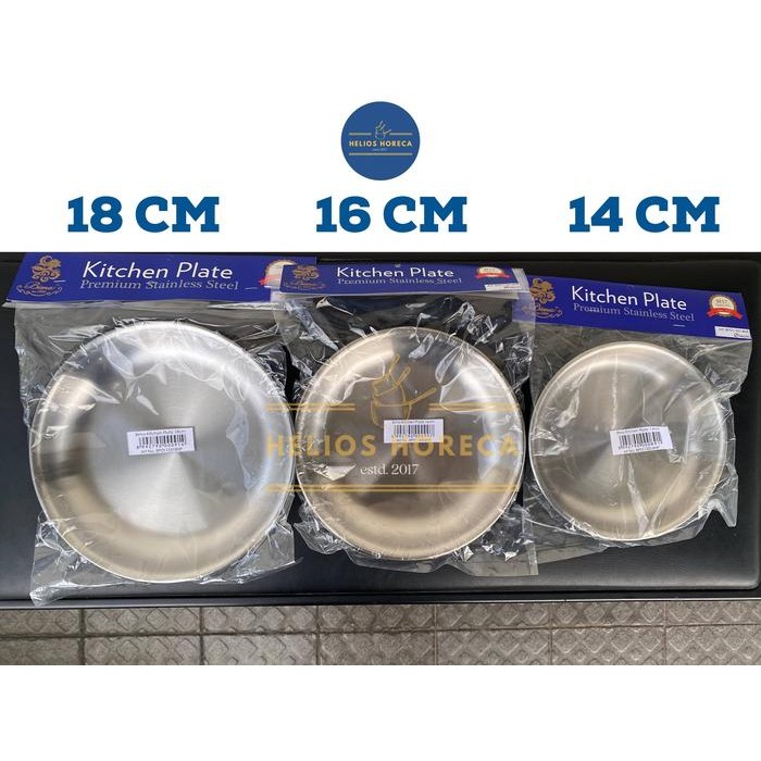 Jual BnYkPilih- Piring Stainless Steel Kitchen Plate Bima | Shopee ...