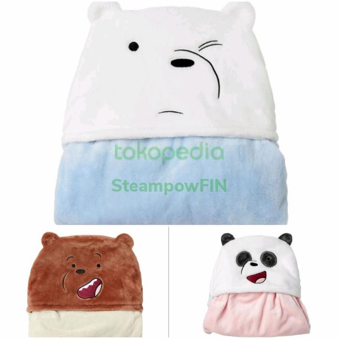 Jual Miniso Handuk Selimut Hoodie Bathrobe We Bare Bears Bath Robe ...