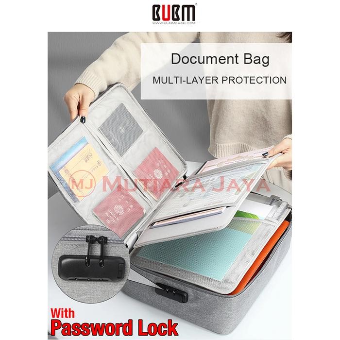 Jual BUBM Tas Koper Map Dokumen Organizer Dengan Kunci | Shopee Indonesia