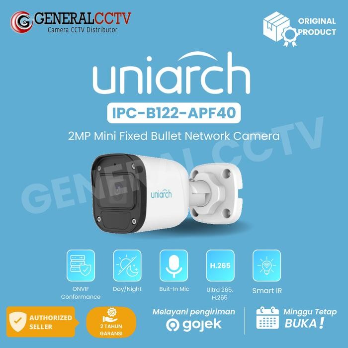 Jual Zooma- Uniarch Ipc-B122-Apf40 2Mp Mini Fixed Bullet Network Camera ...
