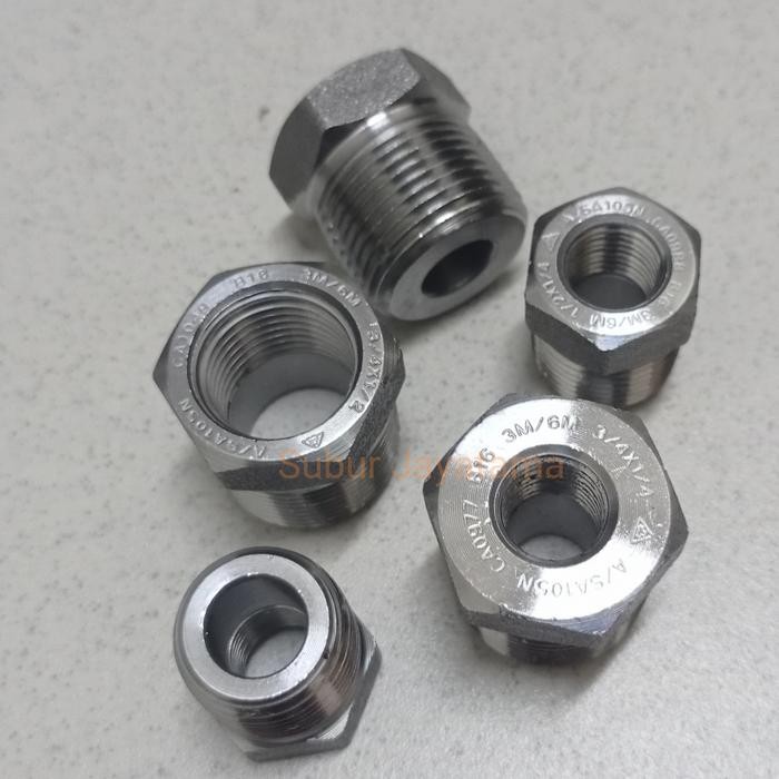 Jual Vring / Bushing / Vlok Ring Besi A105 3000 Psi NPT 1/2 x 1/4 ...