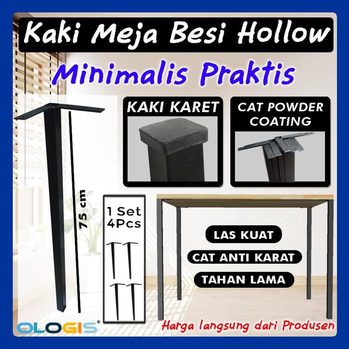 Jual Alatrumahkuku - Kaki Meja Besi Hollow Kotak Minimalis Cat Powder ...