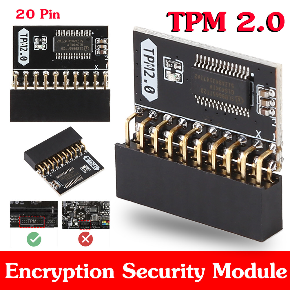 Jual TPM 2.0 Encrypted Security Module Board LPC 14/18/20 Pin Mainboard ...