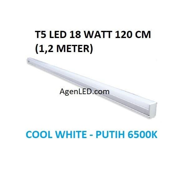 Jual Lampu TL Neon T5 LED 18W 120cm Tube 120 cm 18 w watt PUTIH WHITE 1,2m | Shopee Indonesia