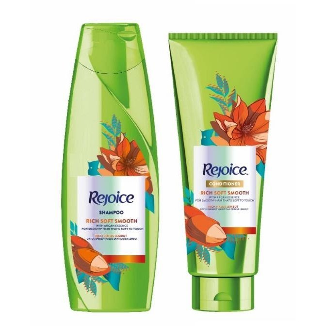 Jual CantqJelita- Rejoice Rich Soft Smooth Shampoo + Conditioner 150 ml | Shopee Indonesia