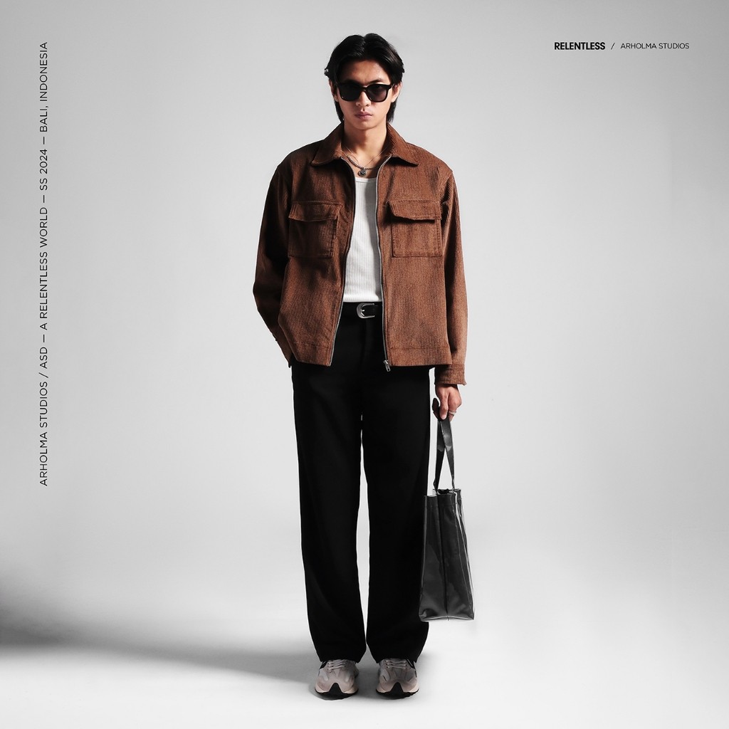 Jual ARHOLMA STUDIOS - CORDUROY ZIP JACKET 'HIRAETH' BROWN TERLARIS ...