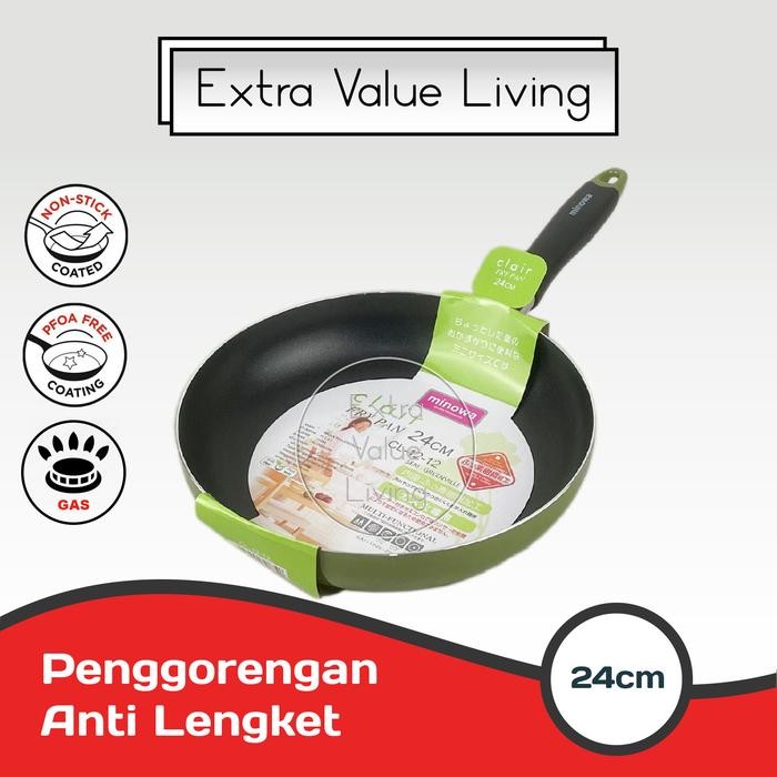 Jual Simplus Living - Yoshikawa Teflon Penggorengan 24 Cm Frying Pan Evl-Cl-12-12 Hijau | Shopee ...