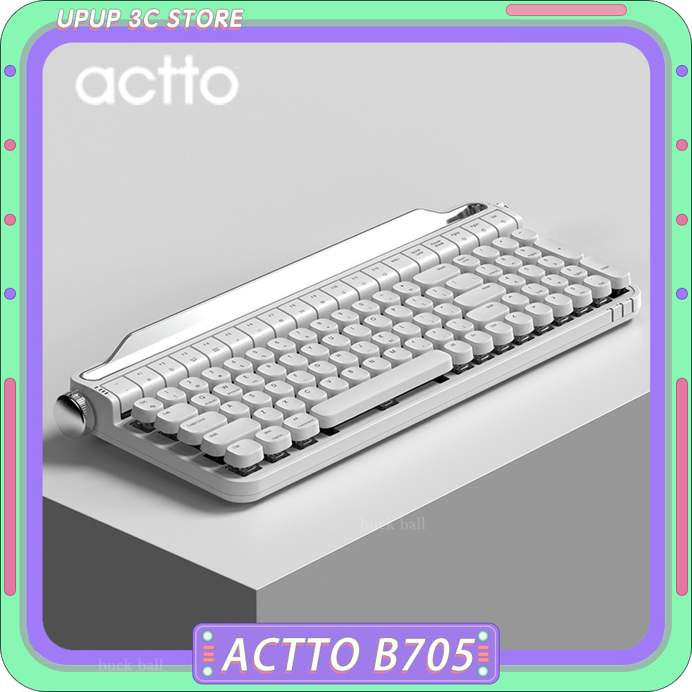 Jual Actto B705 Wireless Bluetooth Mechanical Keyboard Dual Mode Retro ...
