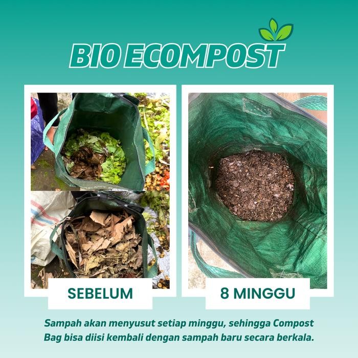 Jual Bio Ecompost Paket Komposter Lengkap Compost Bag 80 Liter Easy ...