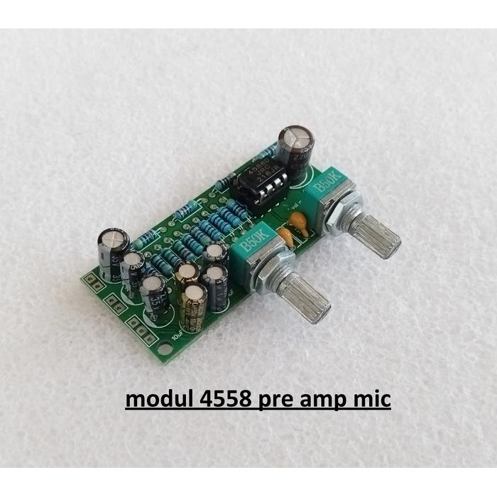 Jual Modul Pre Amp Mic 4558 2 Mic | Shopee Indonesia