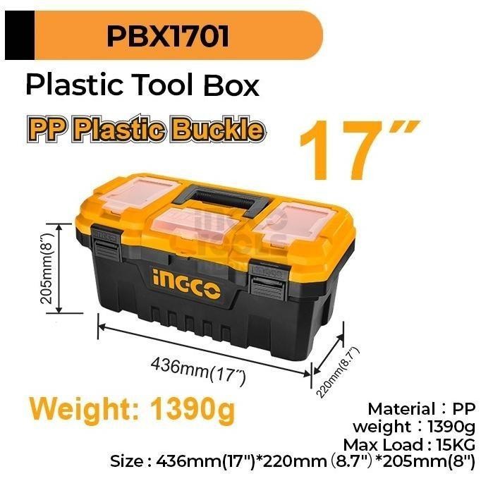 Jual Product Laris Tool Box Plastik 17" Inch Ingco Pbx1701 Kotak Alat ...