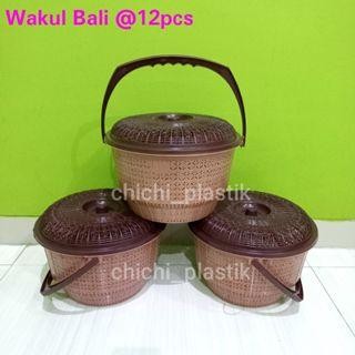 Jual 12PCS Wakul Bali coklat wakul serbaguna wakul nasi wakul tutup ...