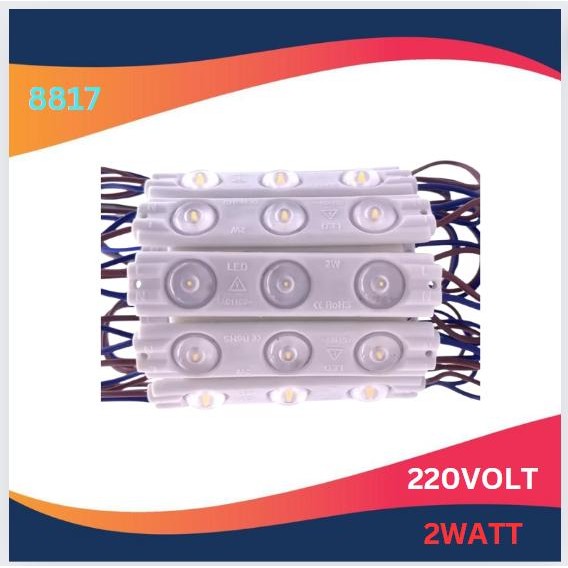 Jual PREMIUM Lampu Led Modul Samsung 3 Mata Tipe 8817 AC 220V 2WATT ...