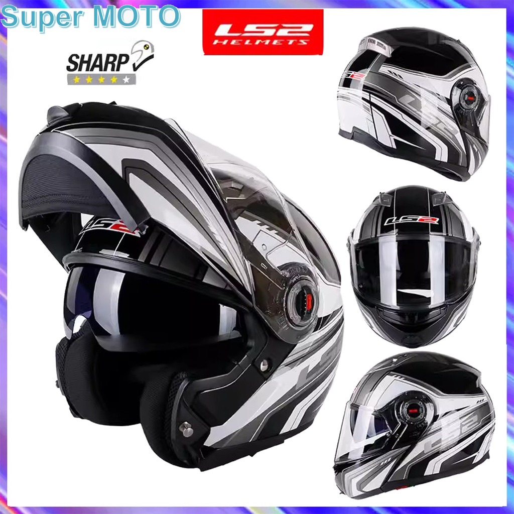 Jual Original Ls2 Ff370 Motorcycle Helmet Flip Up Sharp Certification ...