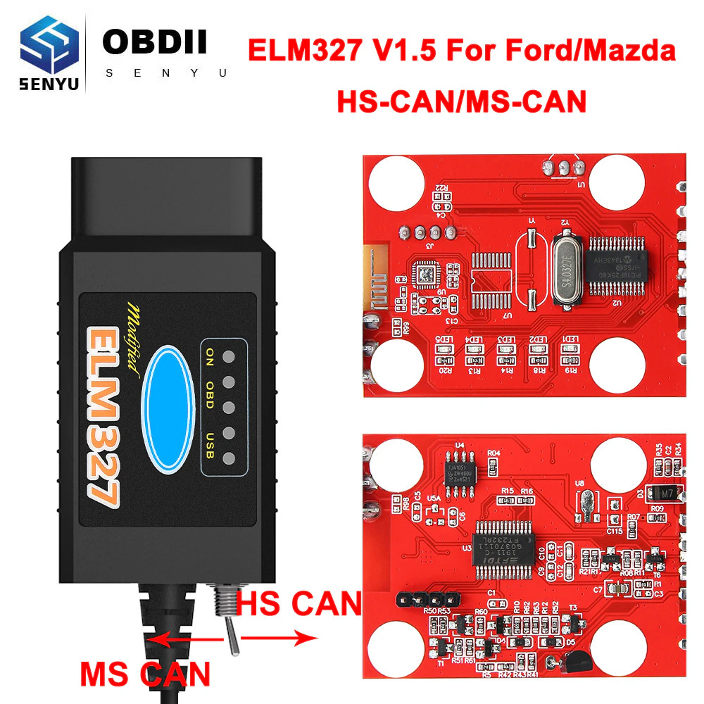 Jual ELM 327 V 1 5 PIC18F25K80 FORScan J2534 ELM327 V1.5 USB Scanner CH340 HS CAN/MS CAN For ...