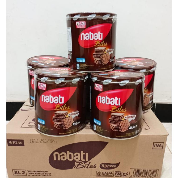 Jual Nabati Wafer Coklat 2 Kaleng Wafer Nabati Chocolate Manis Renyah Wafer Kaleng Nabati ...