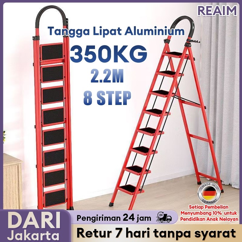 Jual Tangga Lipat Rumah Besi Lipat 2/3/4/5/6 Step/ Tangga Lipat Aluminium 6 Step Premium untuk ...