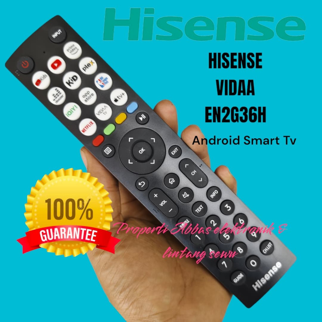 Jual REMOTE TV LCD LED HISENSE VIDAA ANDROID SMART TV REMOT PENGGANTI ...