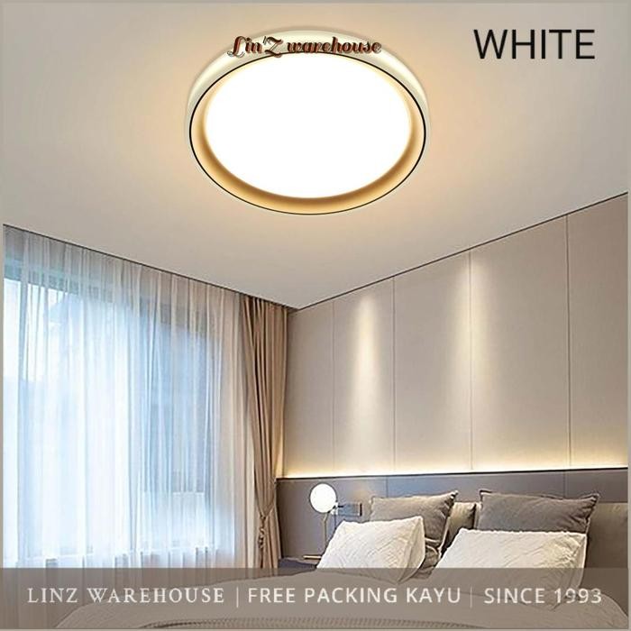 Jual Lampu plafon MODERN MINIMALIS ROUND GOLD 3 COLOUR LED ceiling lamp ...