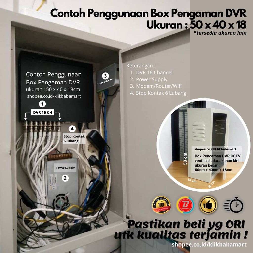 Jual CCTV DVR BOX BESI PENGAMAN DVR CCTV OUTDOOR 30X40X20CM | Shopee ...