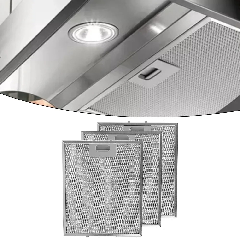 Jual 3pcCooker Hood Filters Metal Mesh Extractor Vent Filter 30 X 25cm ...
