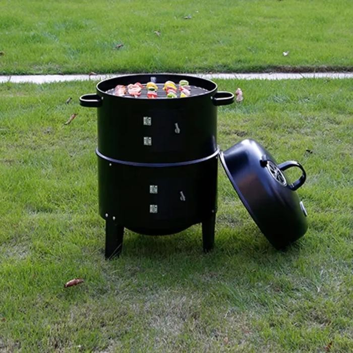 Jual bbq grill dan smoker 3in1 charcoal bullet grill smoker ,sei sapi ...