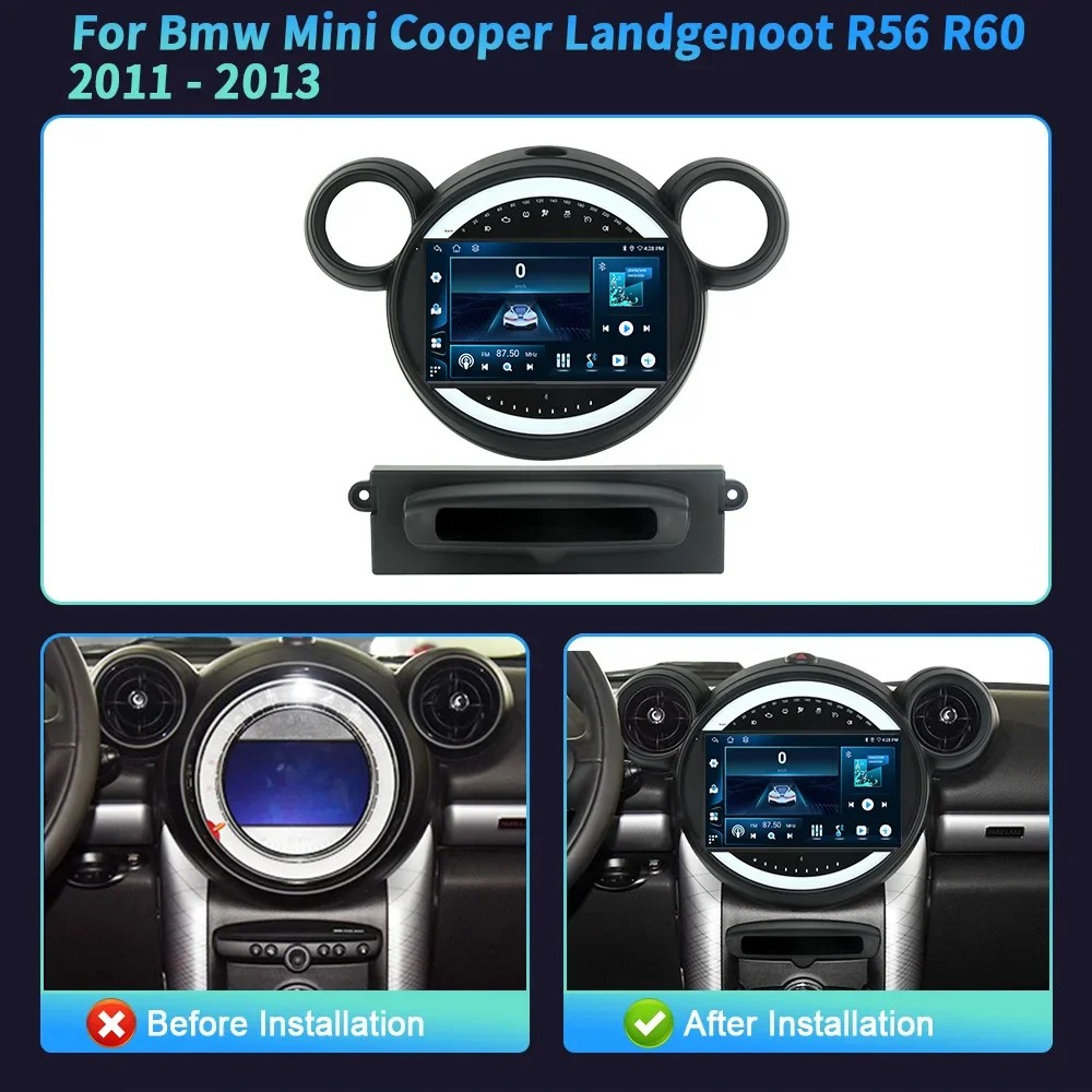 Jual For Bmw Mini Cooper Landgenoot R56 R60 2011-2013 Android 14 Car ...